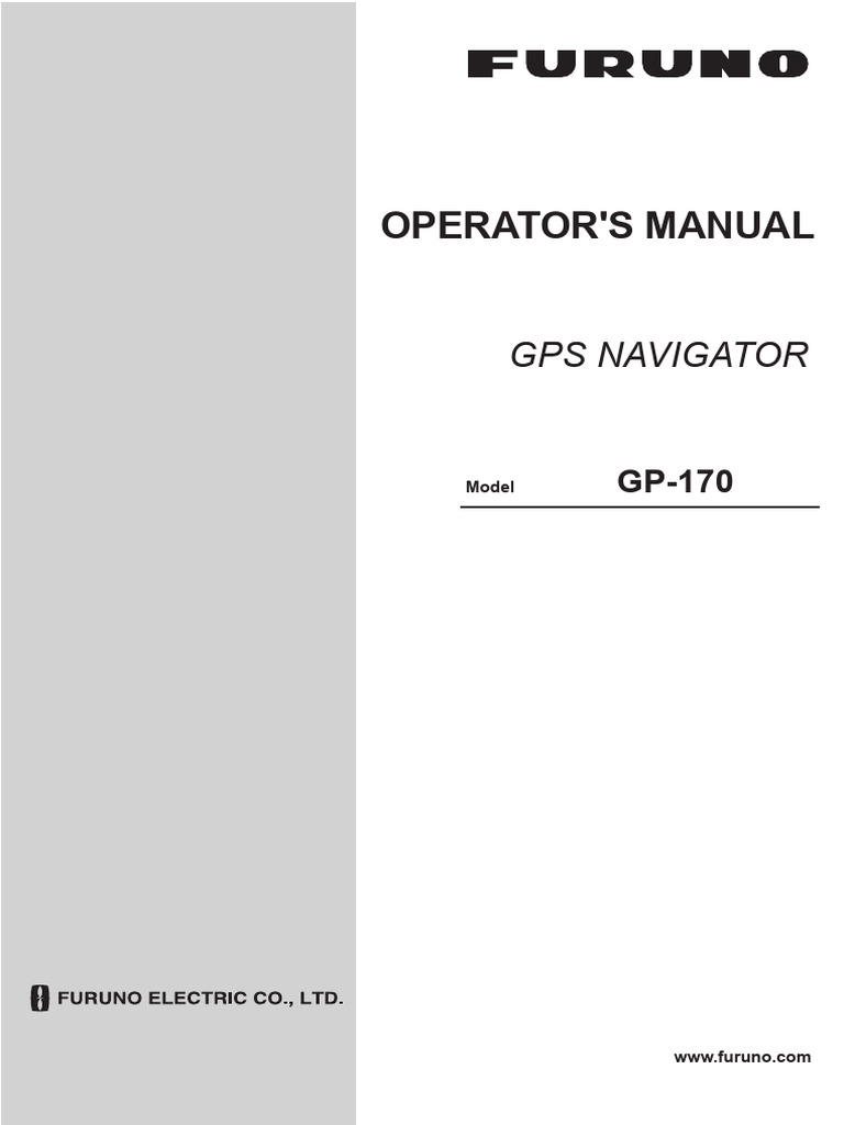 GPS GP170 | PDF | Menu (Computing)