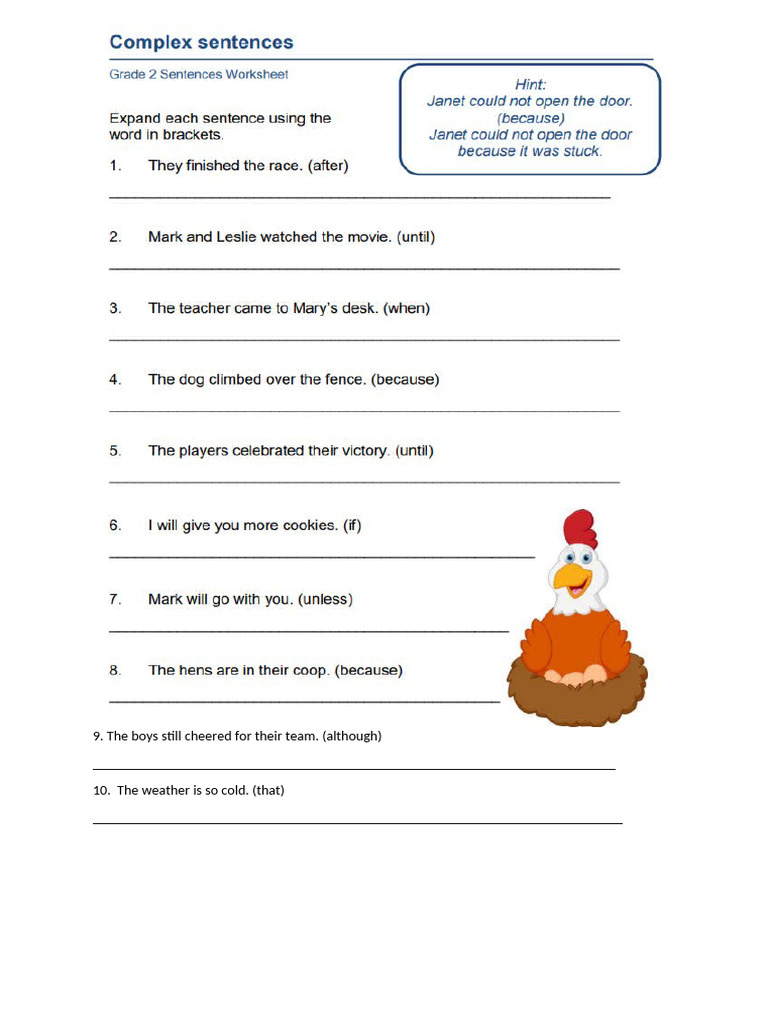 Complex Sentences Revision Guide | PDF