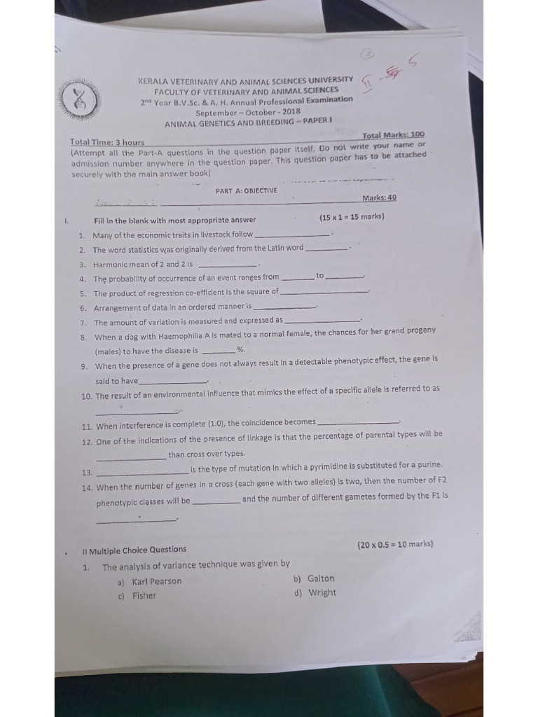 AGB Previous Year Question Papers | PDF