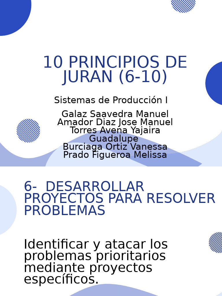 Principios de Juran: Mejora Continua | PDF