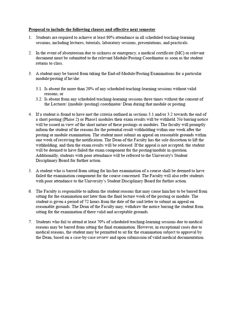 Attendance Policy and Flowchart | PDF