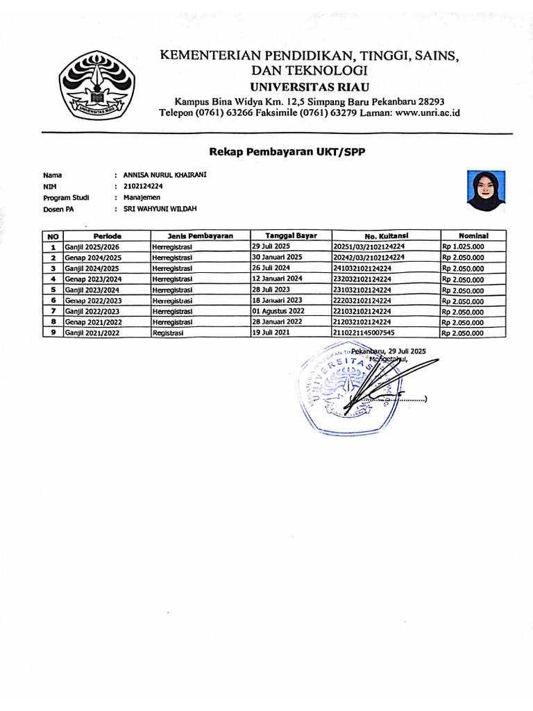 Rekap SPP | PDF
