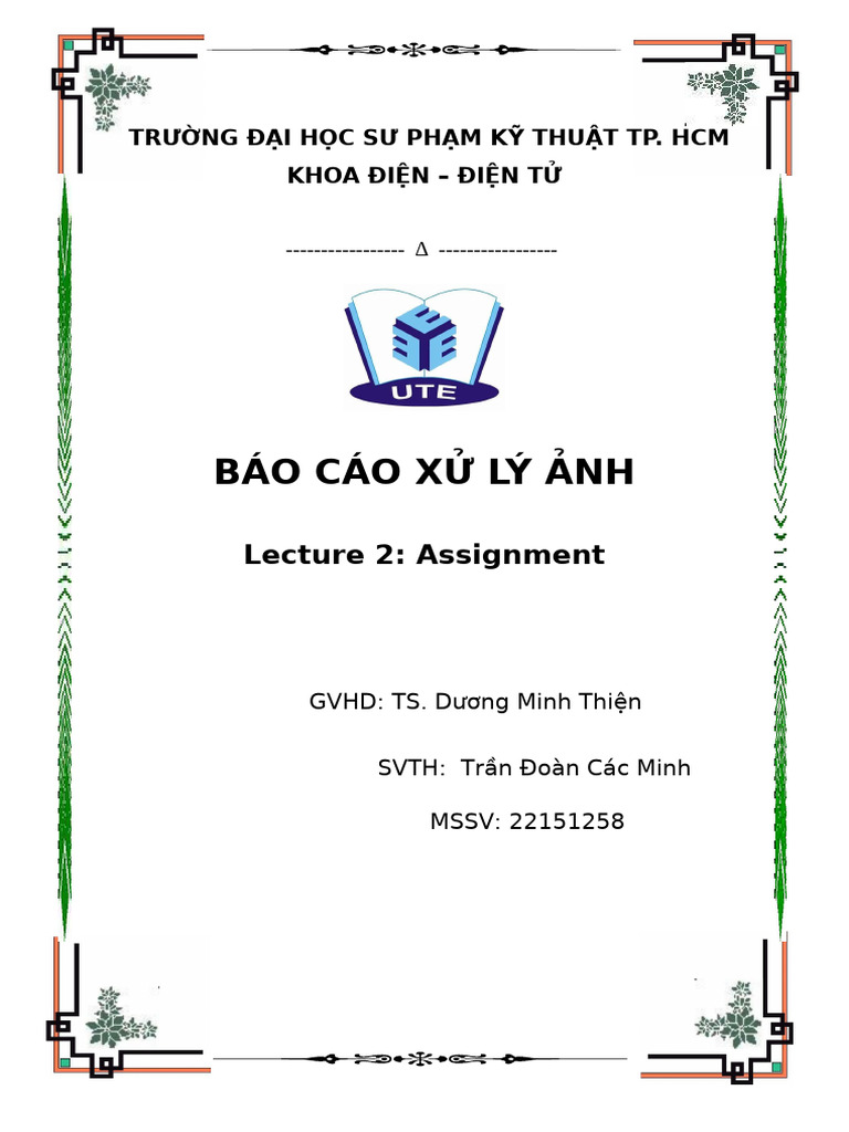 Lecture 2-Assignment-Trần Đoàn Các Minh | PDF