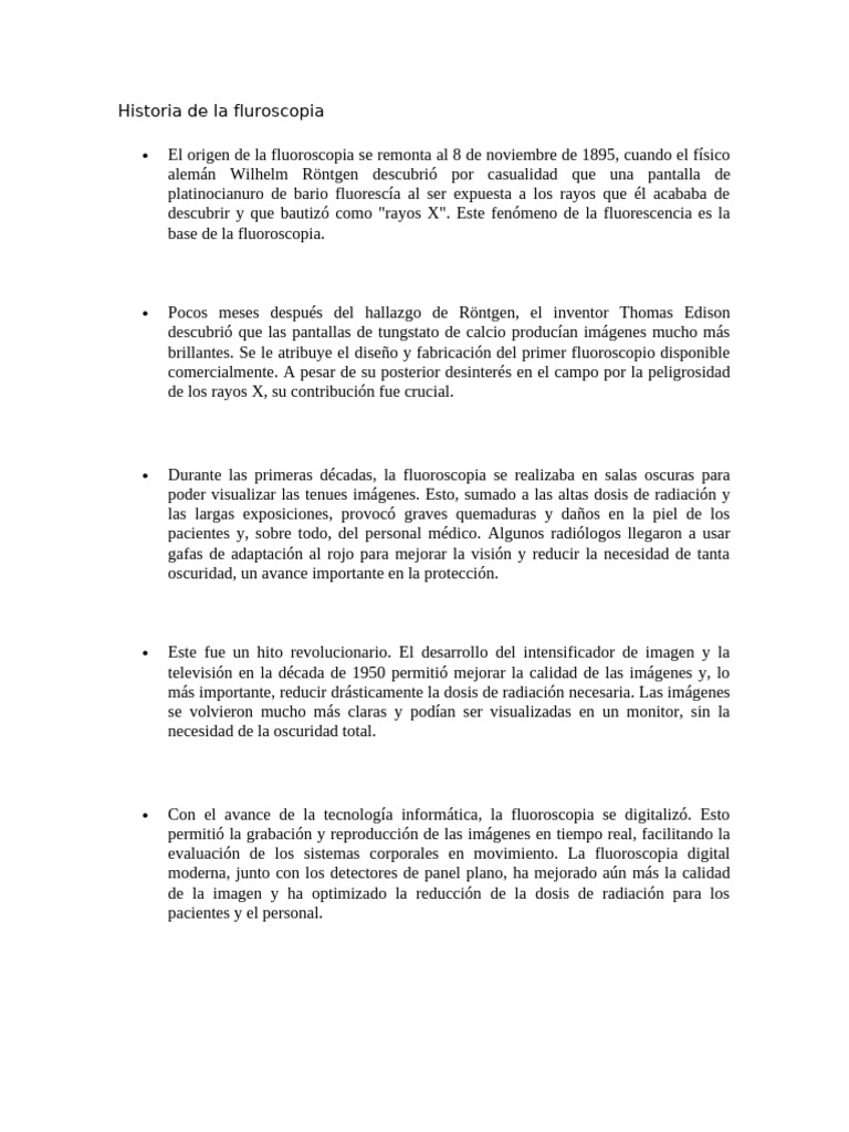 Evolución de la Fluoroscopia Médica | PDF | Radiología | Especialidades ...