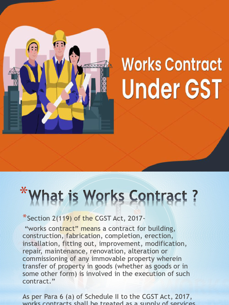 Works Contract Services and HSN Codes | PDF | Taxes | Payments