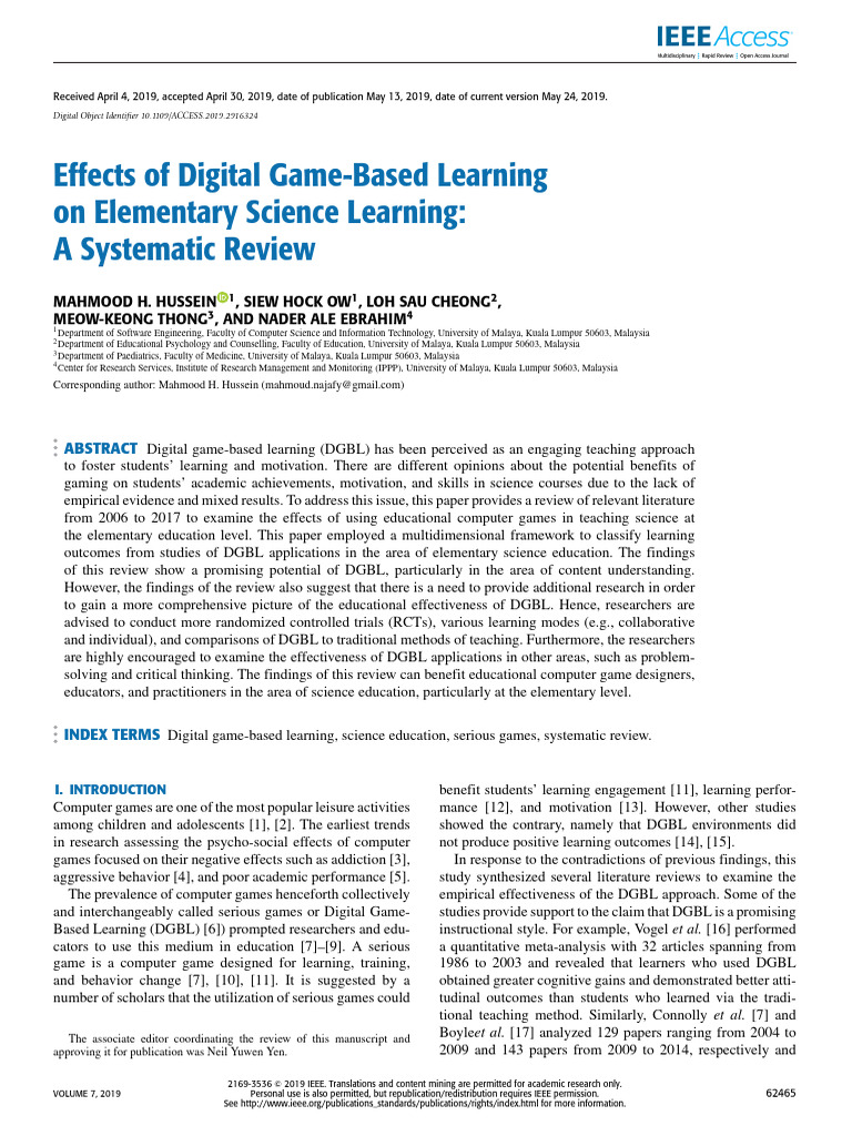 Impact of Game-Based Learning on Science Education | PDF | Science ...