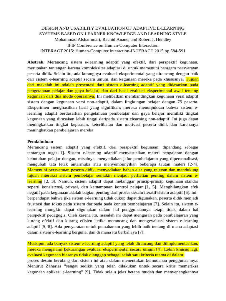 Design and Usability Evaluation of Adaptive e | PDF