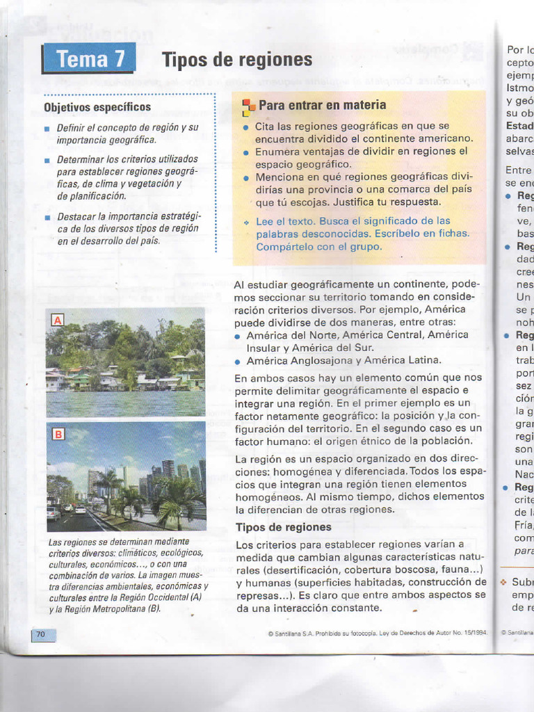 Tipos de Regiones en Panamá | PDF