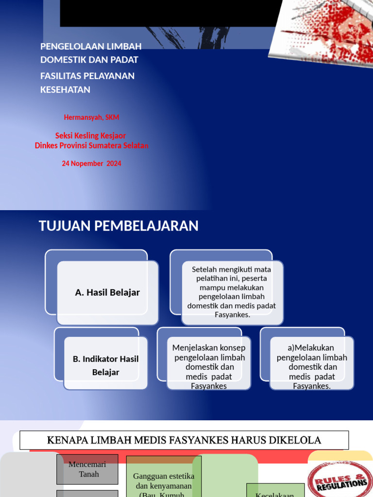 Pengelolaan Limbah Medis dan Domestik | PDF