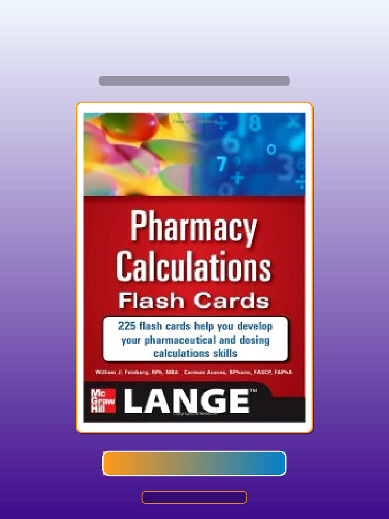 Pharmacy Calculations Flash Cards eBook and TestBank Bundle Full ...