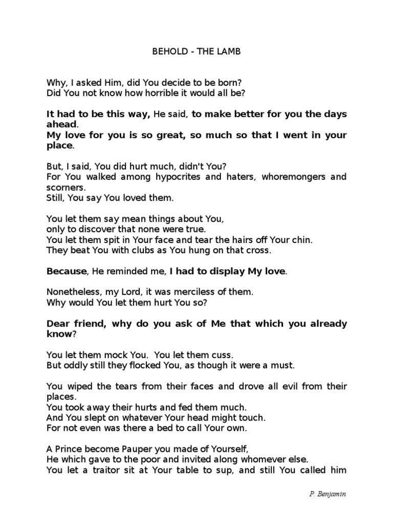 Jesus Poem | PDF | Torah | Religion And Belief