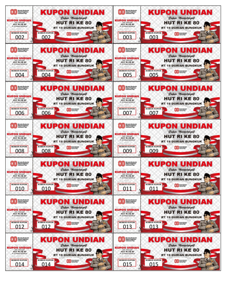 Kupon Undian RT 19 | PDF