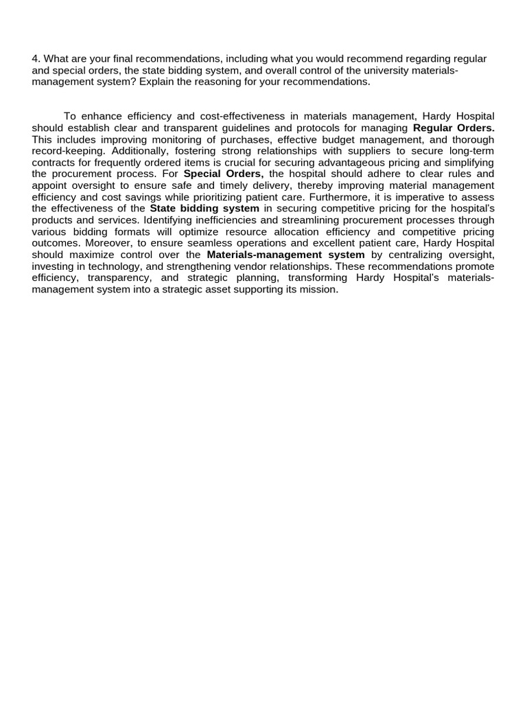 Hardy Hospital Case | PDF