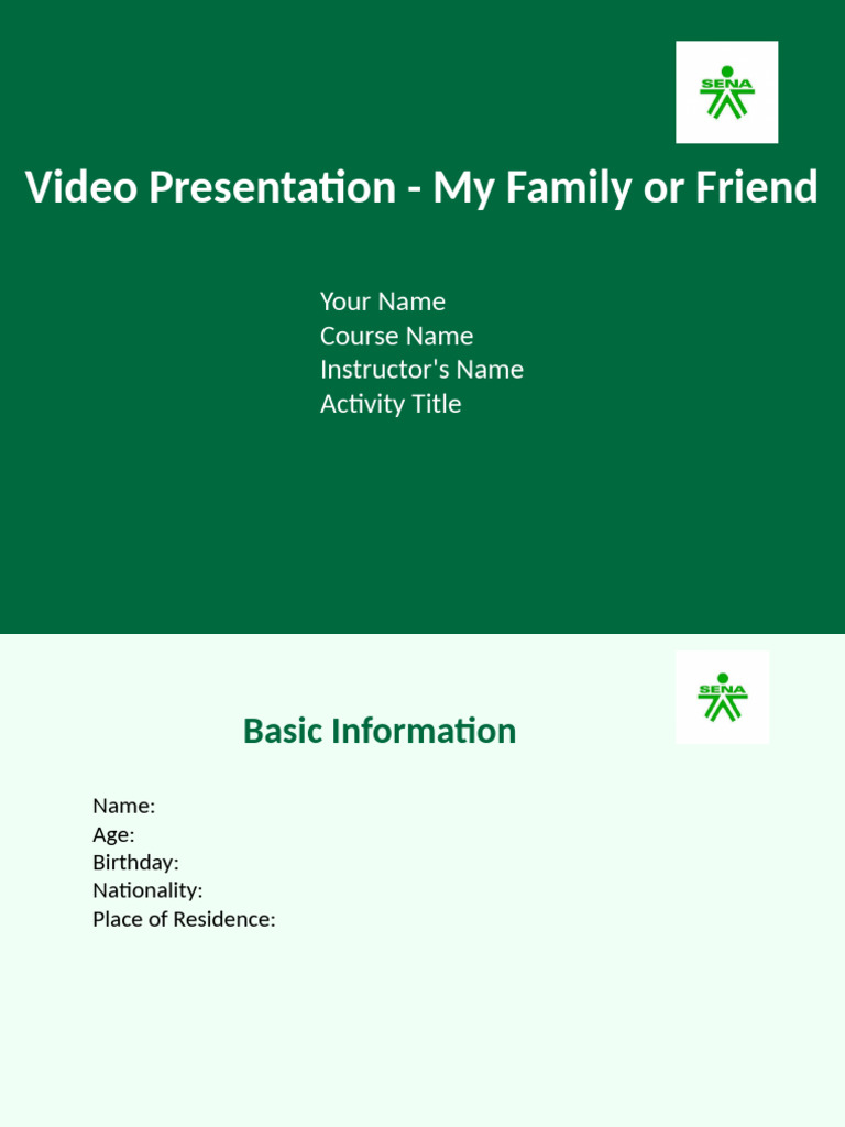 Video Presentation Template | PDF