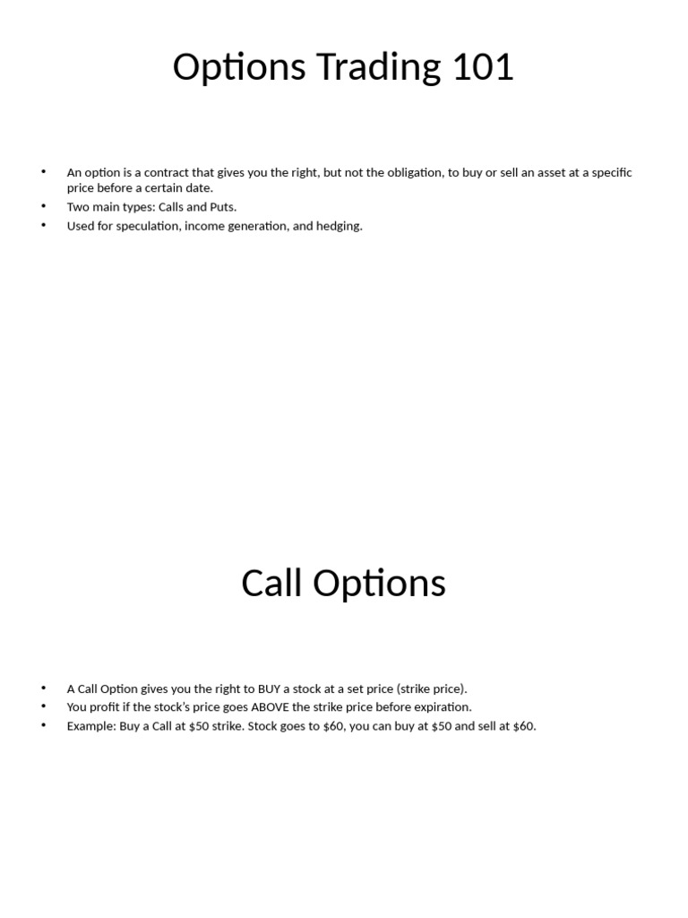 Options Trading Basics | PDF