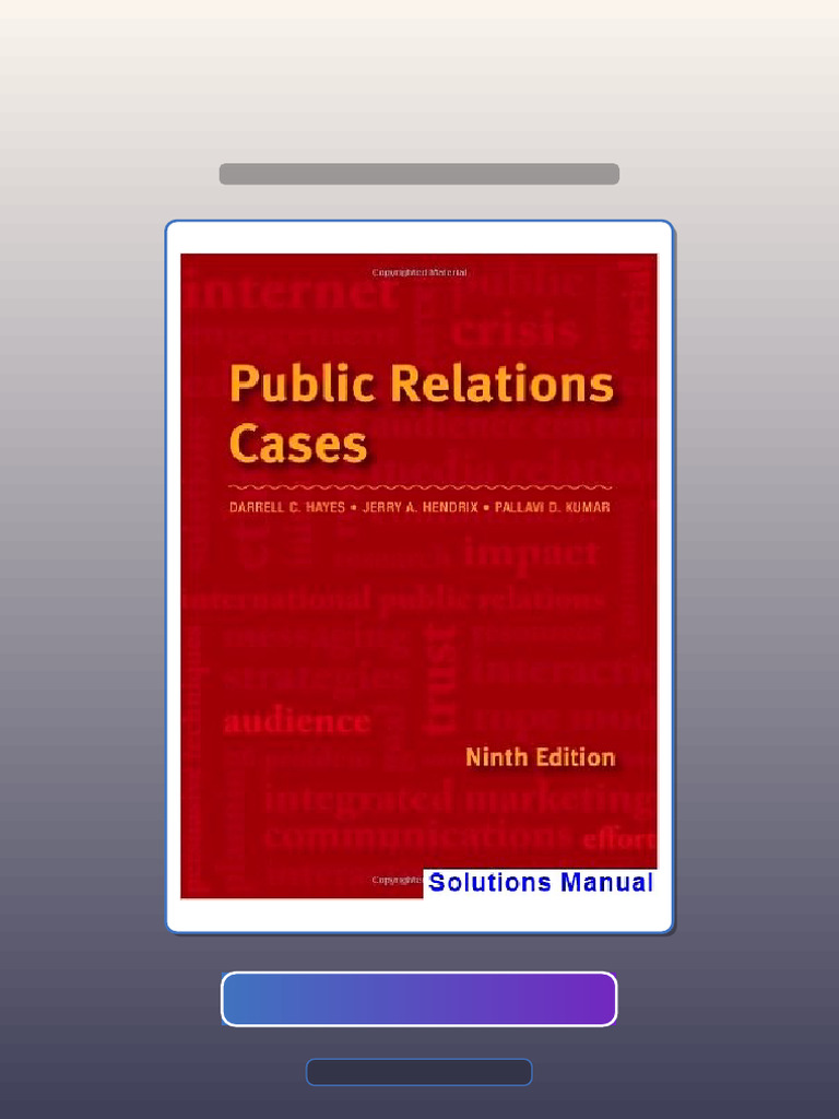 Public Relations Cases 9th Edition Hendrix Get PDF Now | PDF | Multiple ...