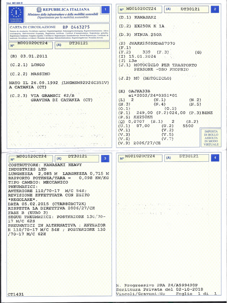 Libretto Kawasaki Ninja - Compressed | PDF