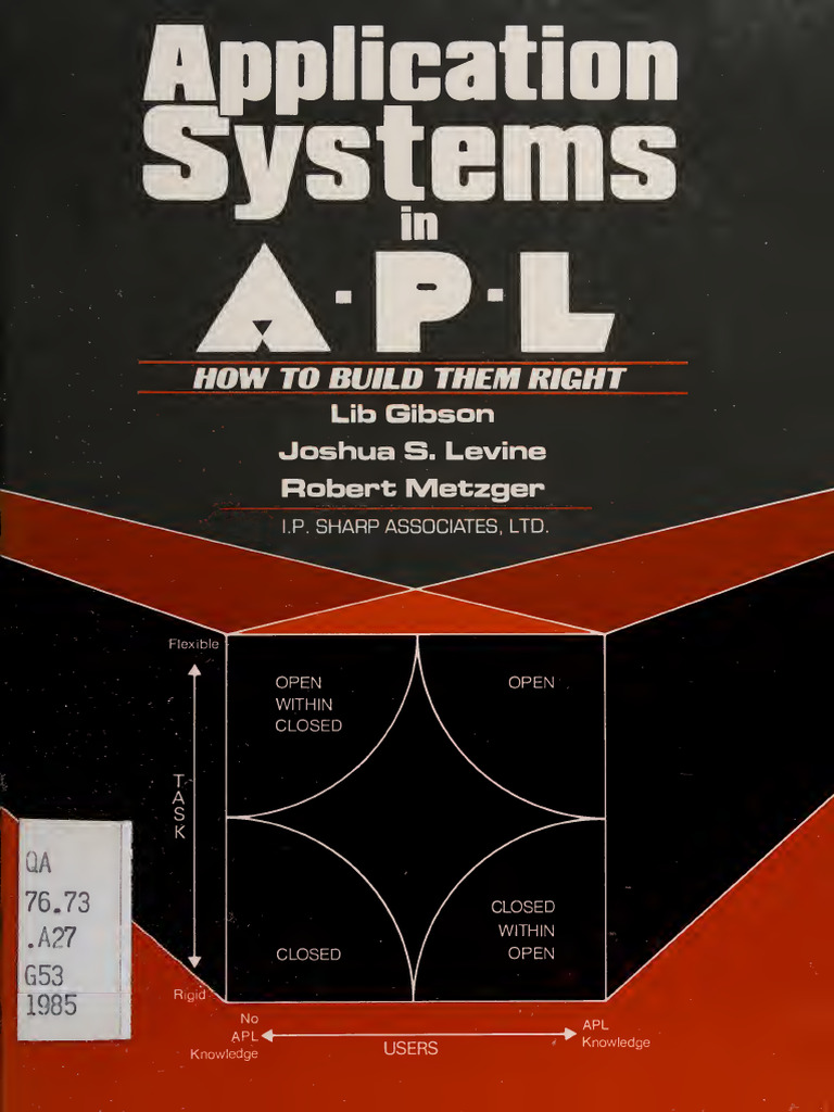 Application Systems in APL Ho-Gibson, Lib | PDF | Apl (Programming ...