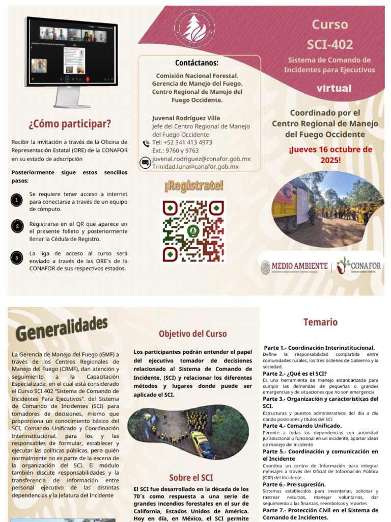 Curso - SCI 402 Virtual - Región Occidente | PDF | Defensa Civil