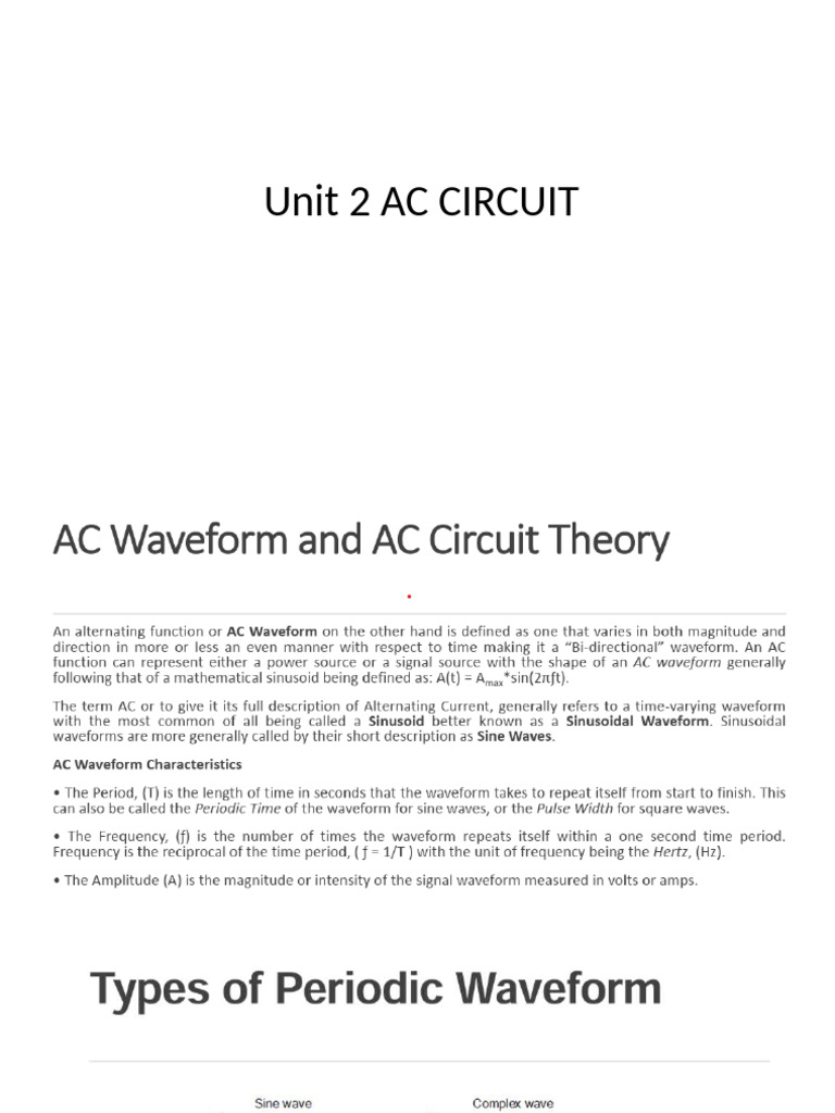 Module 2 PPT AC Circuits | PDF