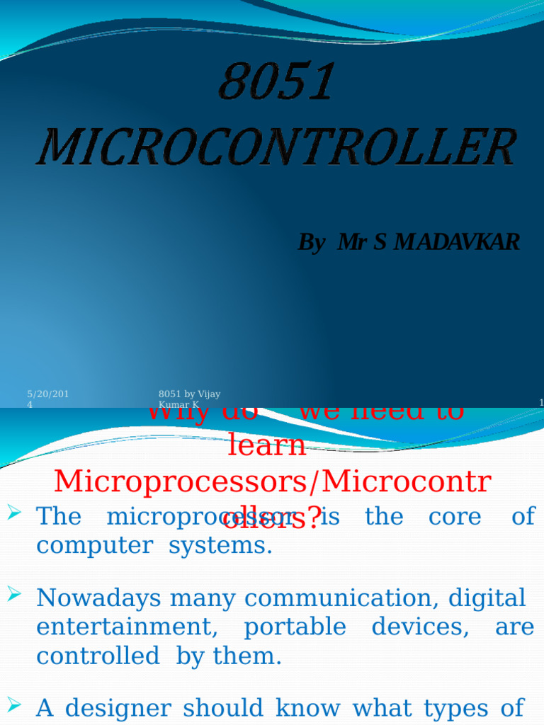 8051 Microcontrollerbyvijay | PDF | Microcontroller | Microprocessor