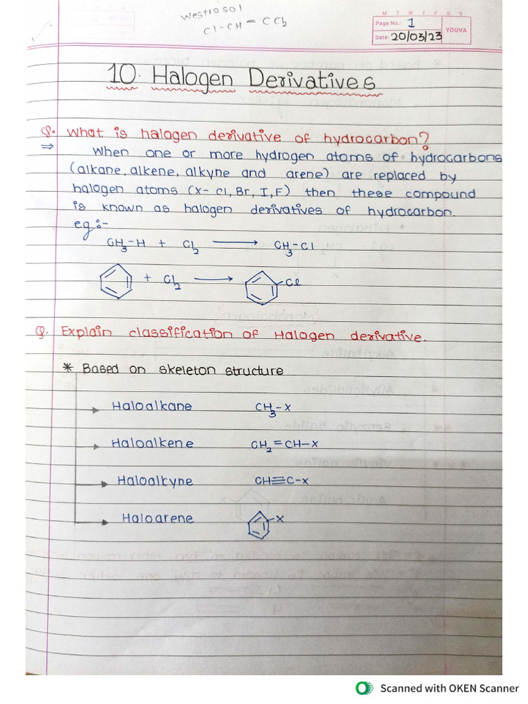 Halogen Derivative | PDF