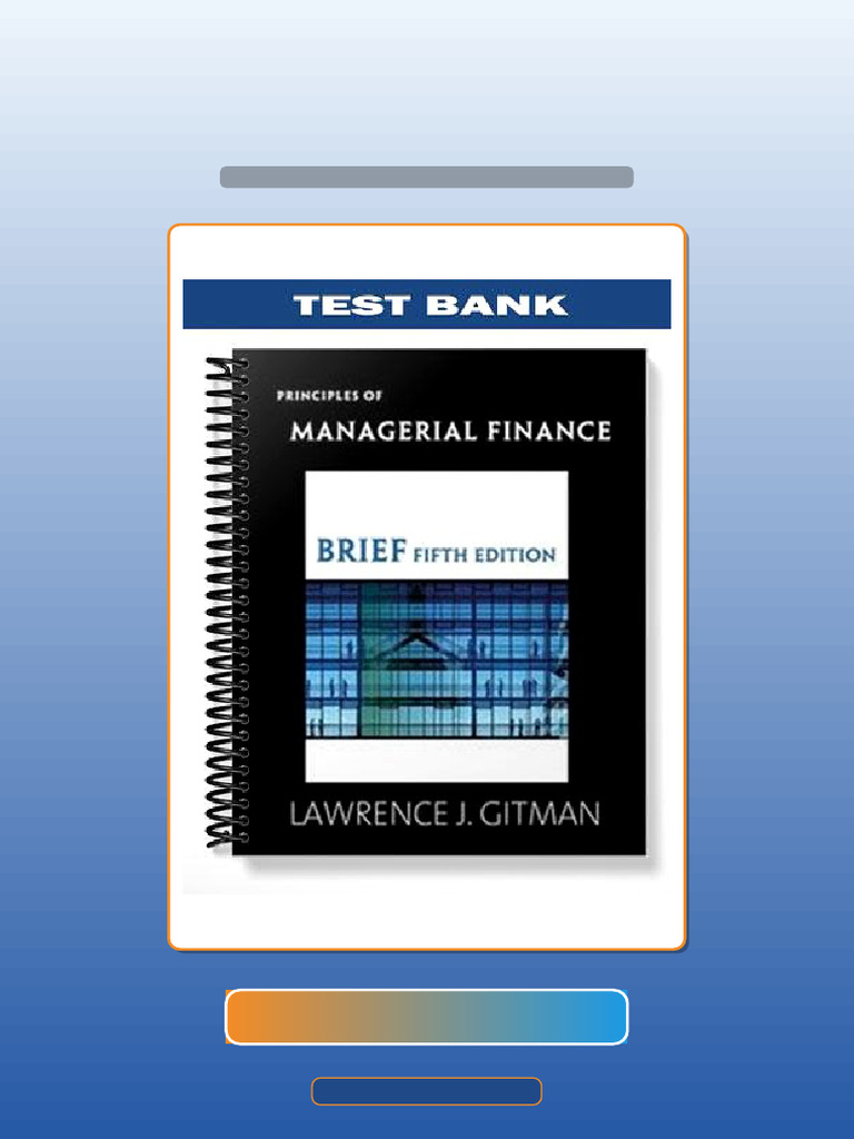 Principles of Managerial Finance Brief 5th Edition by Gitman Full ...