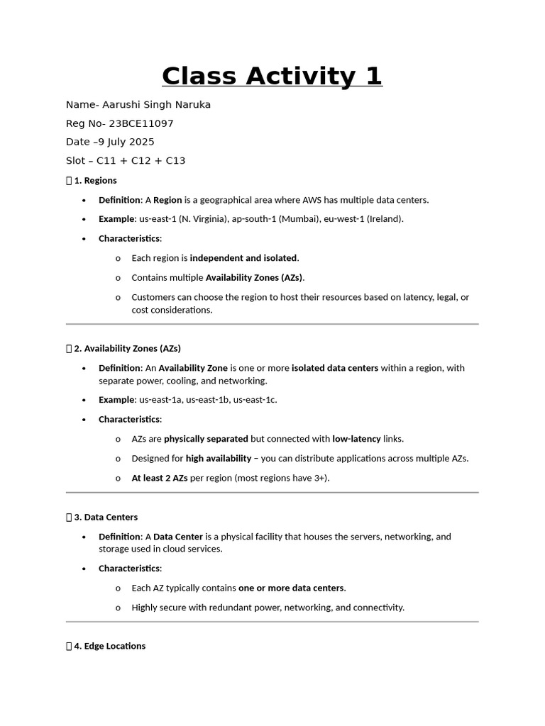 Understanding AWS Regions and AZs | PDF