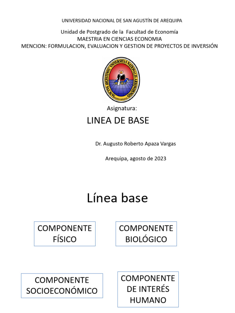 T7a EIA Linea de Base MAESTRIA Economía | PDF | Agua | Meteorología