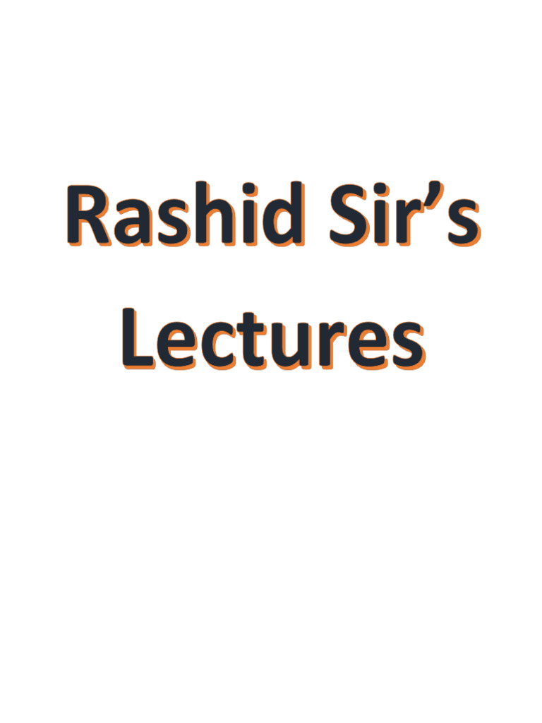 Rashid Sir | PDF