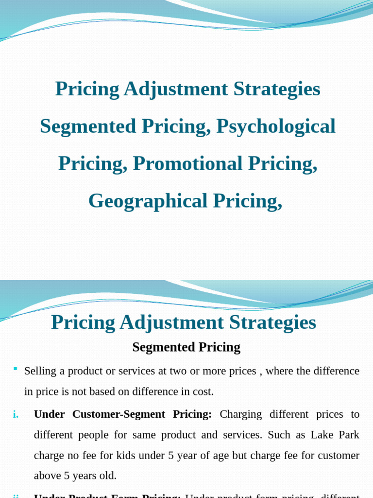 Price Adjustment Strategies | PDF | Pricing | Prices