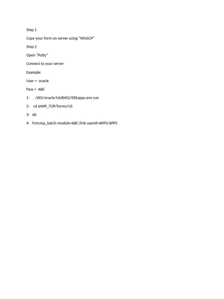 Oracle Form Registration Guide | PDF