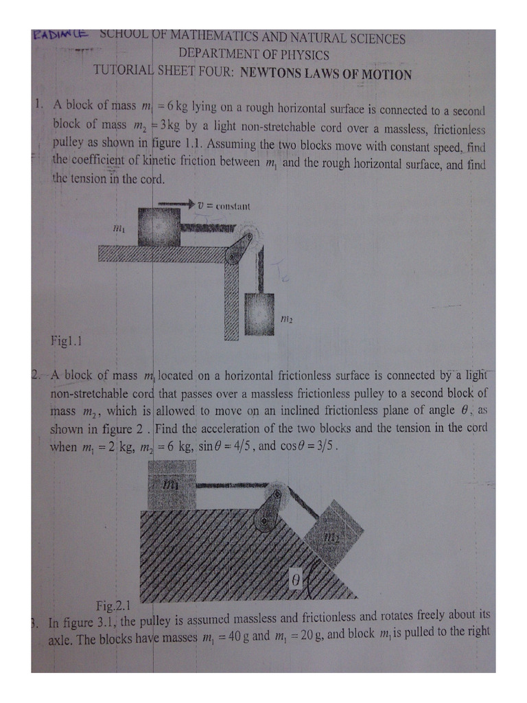 Physics Dynamics Quetions | PDF