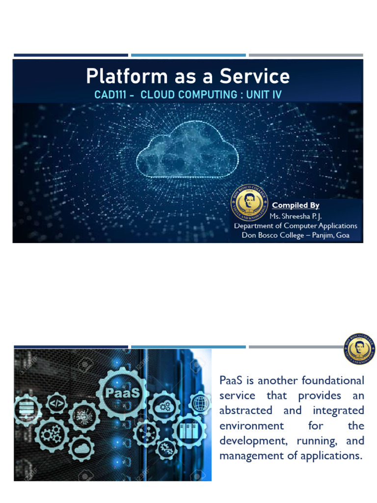 Unit4 PaaS Cloud Computing | PDF | Platform As A Service | Cloud Computing