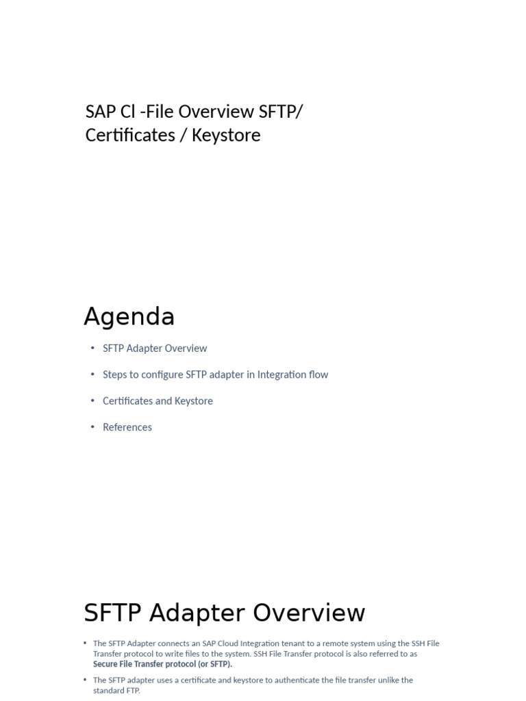 5.3 File Overview SFTP Certificates Keystore | PDF | File Transfer ...