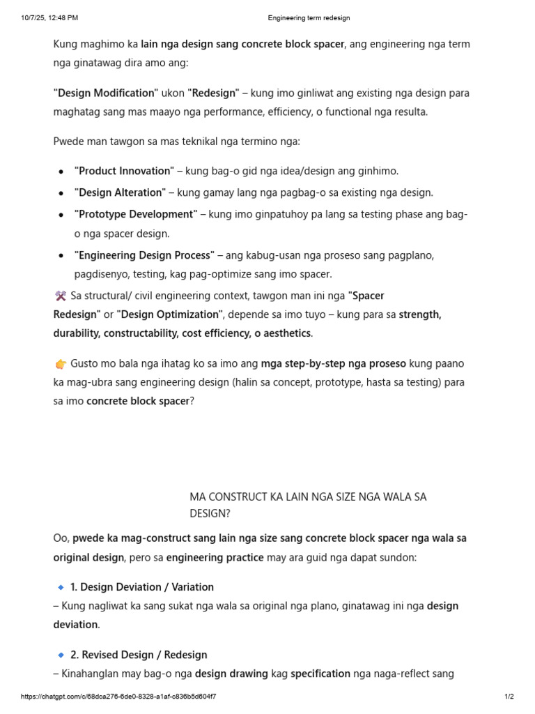 Engineering Term Redesign | PDF