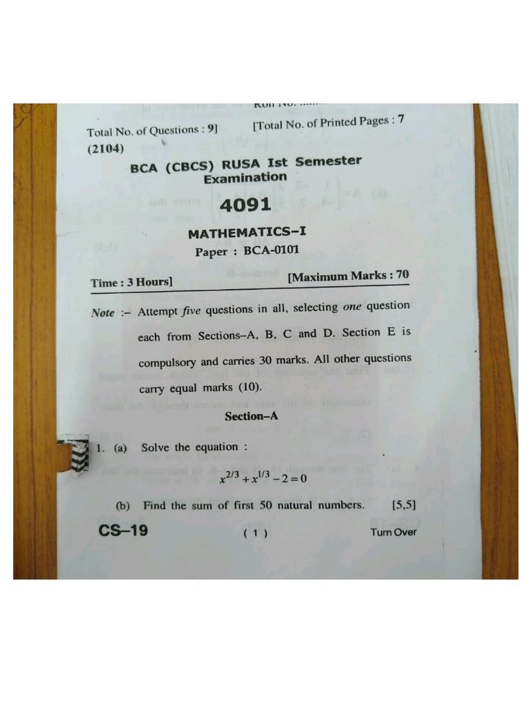Math Paper | PDF