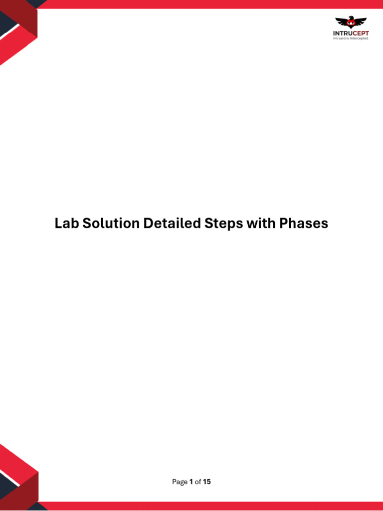 Lab Solution Detailed Steps With Phases v1.0 | PDF | Superuser | Computing