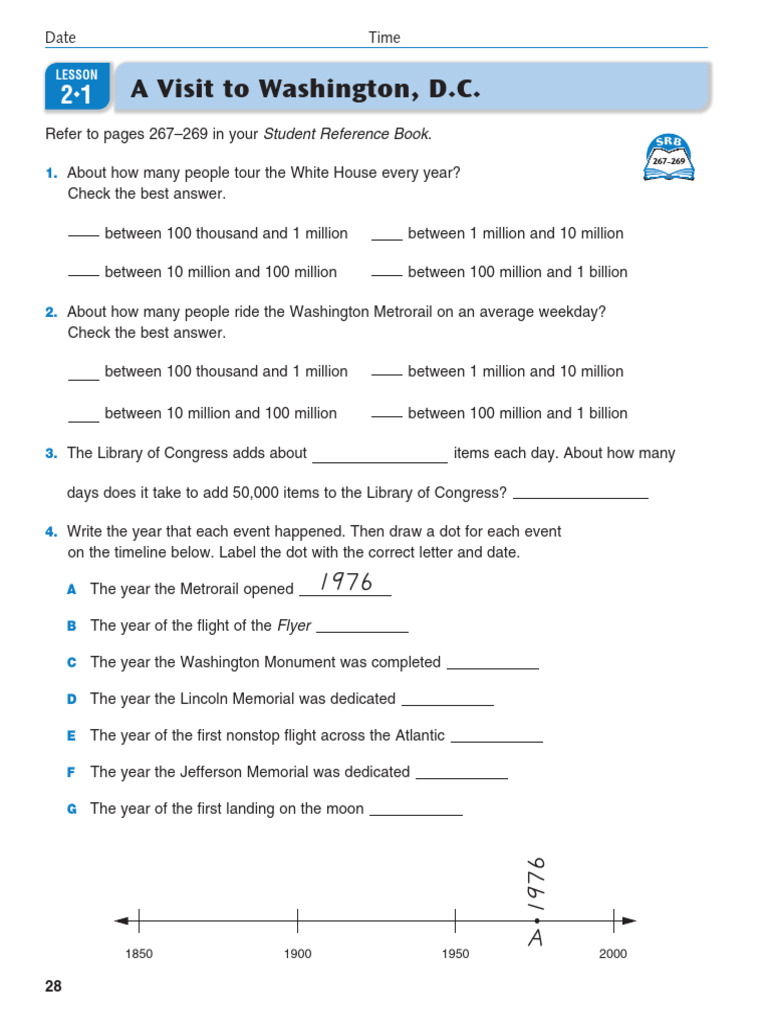 Everyday Mathematics Grade 4 Student Math Jounrnal Unit 2 | PDF ...