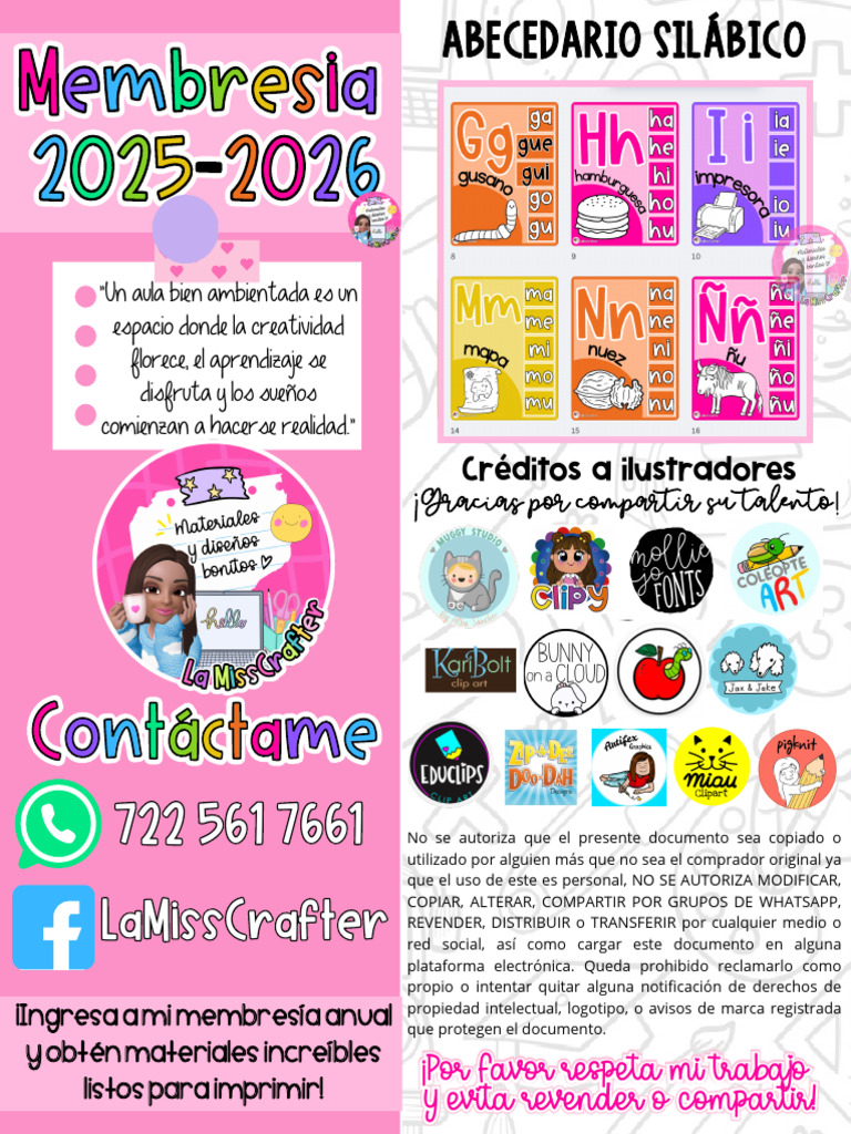 Abecedario Silábico. Lamisscrafter | PDF