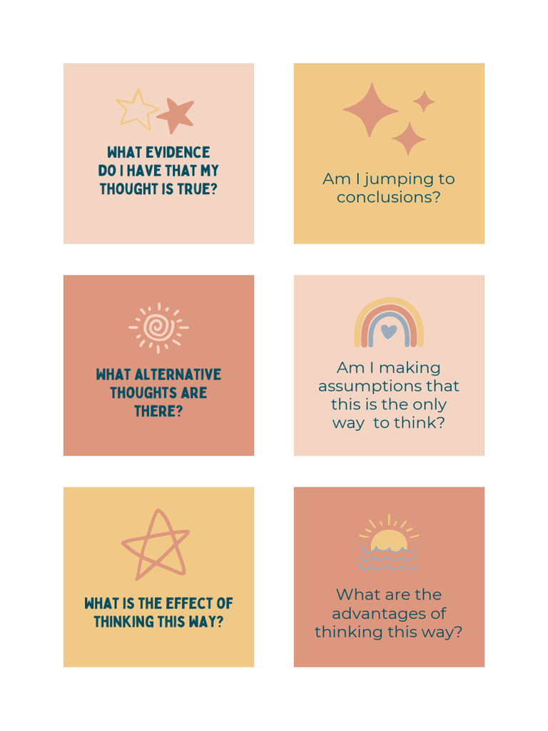 Evaluating Negative Thoughts Guide | PDF
