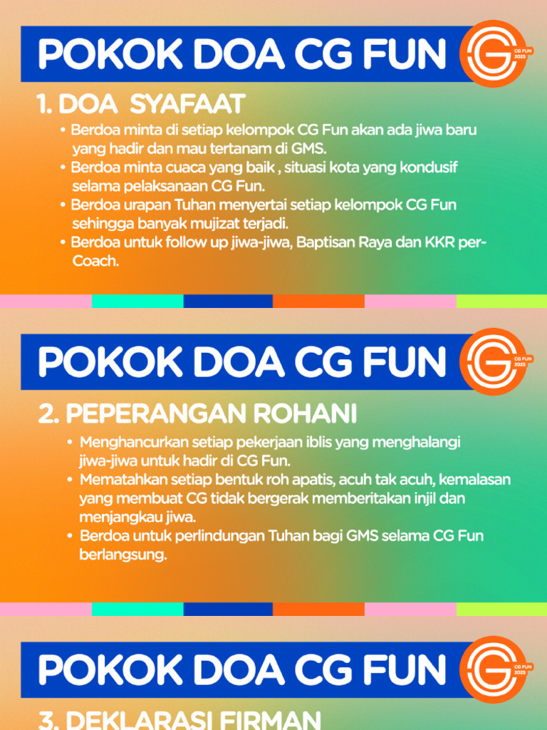 Pokok Doa CG Fun | PDF