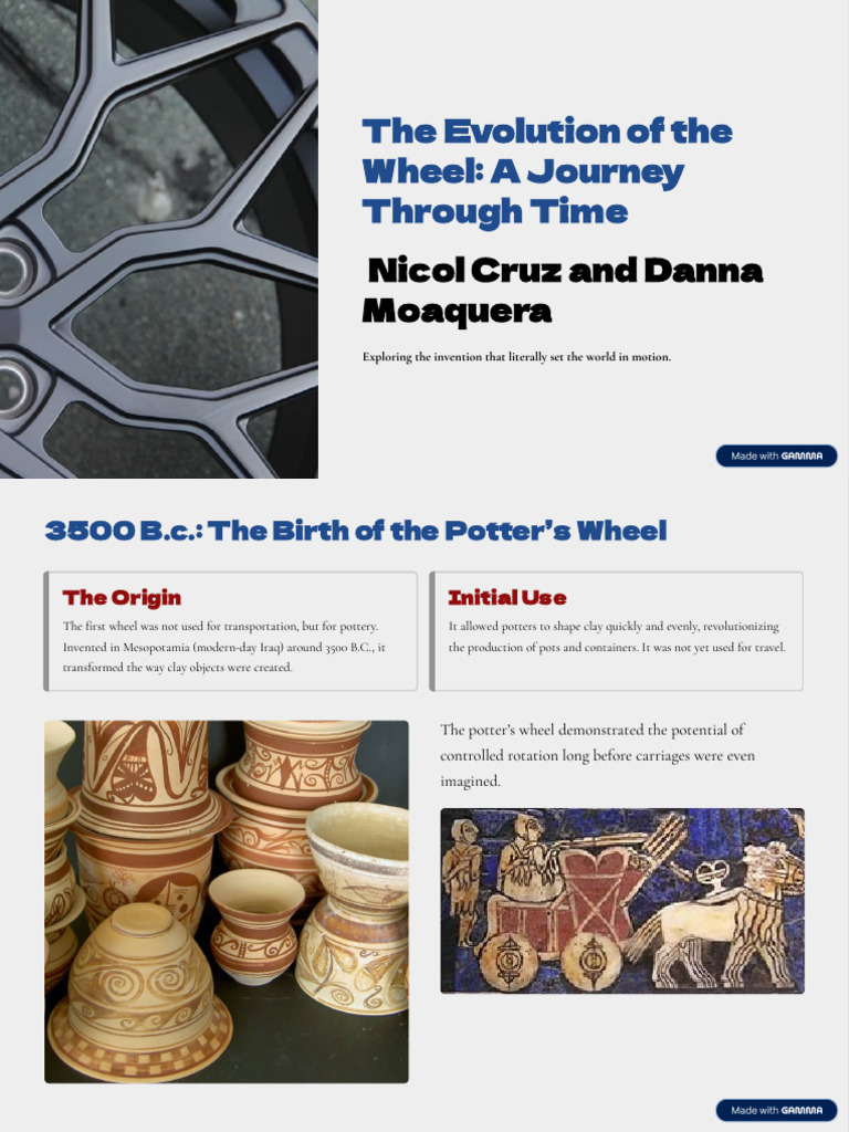 The Evolution of The Wheel A Journey Through Time | PDF | Wheel | Tire