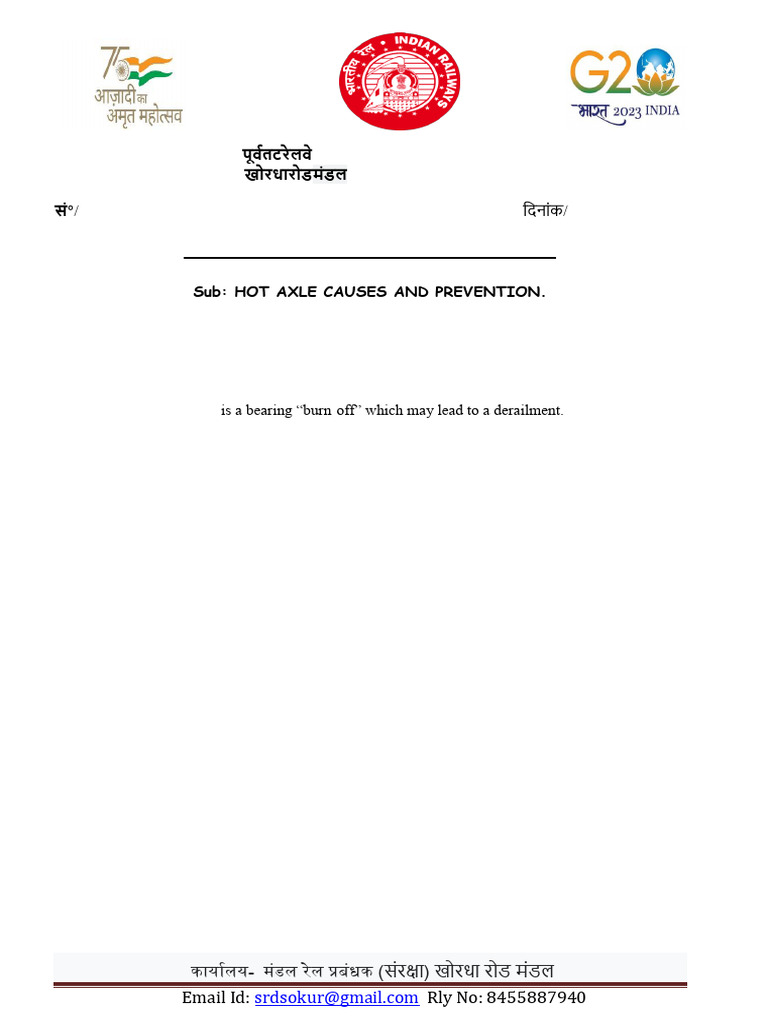 Hot Axle Causes and Prevention Guide | PDF | Bearing (Mechanical ...