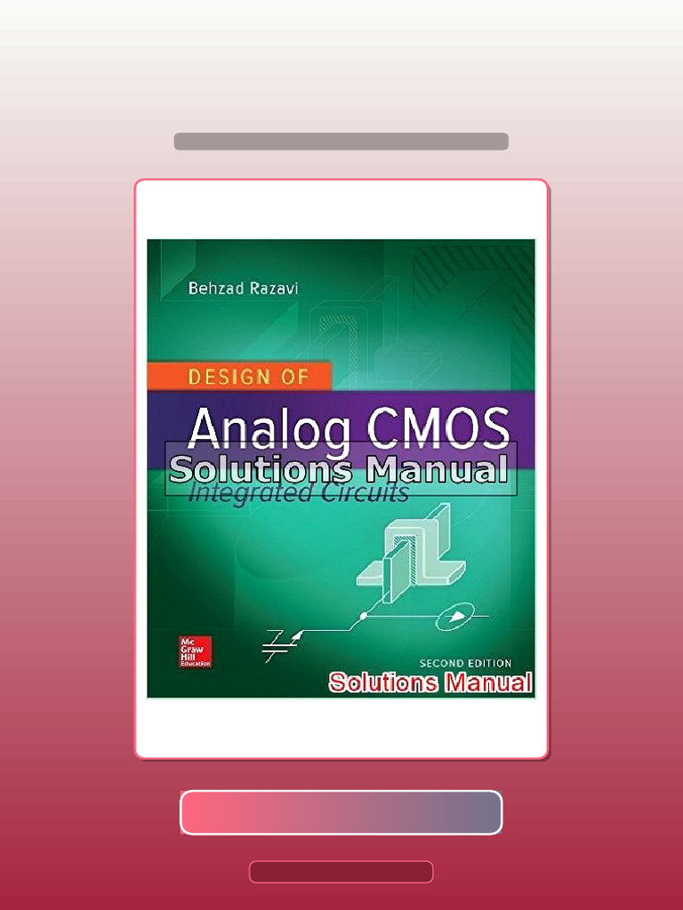 Design of Analog CMOS Integrated Circuits 2nd Edition Razavi Get PDF ...