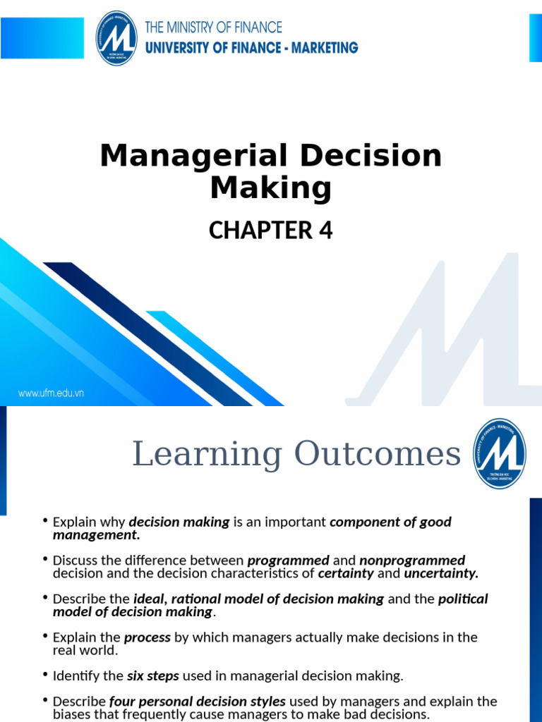 Effective Managerial Decision Making | PDF | Decision Making | Rationality