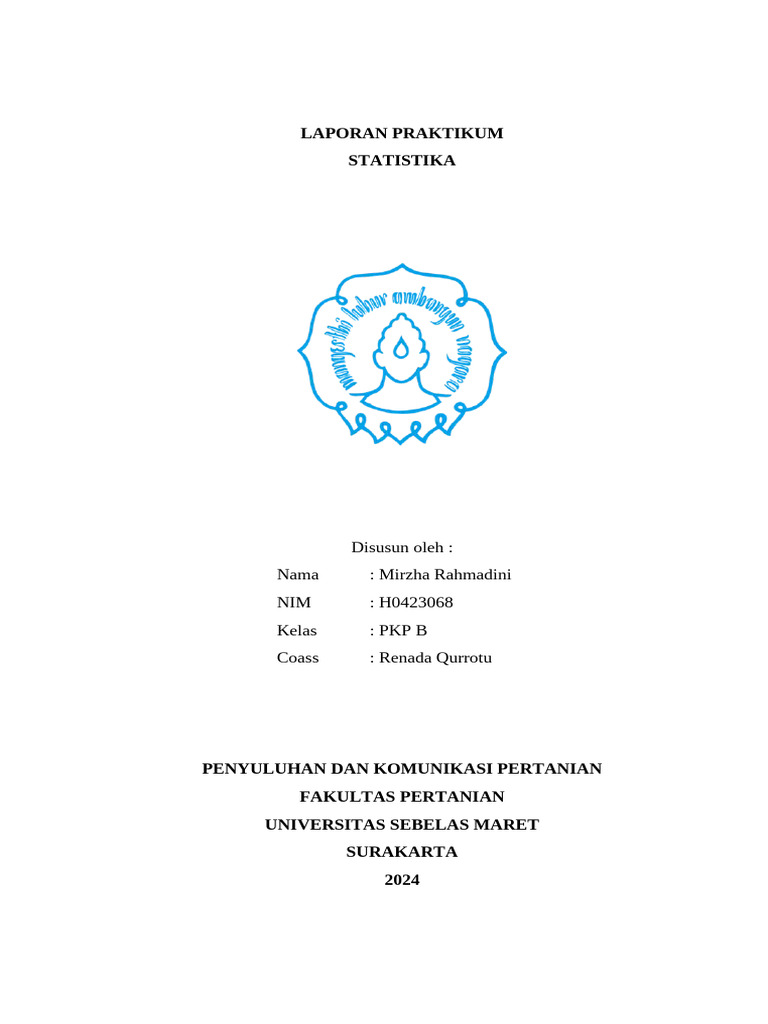 Format Cover Laporan Jadi Statis Mirzha | PDF