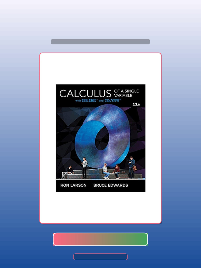Authorized Calculus of A Single Variable 11th Edition by Ron Larson ...