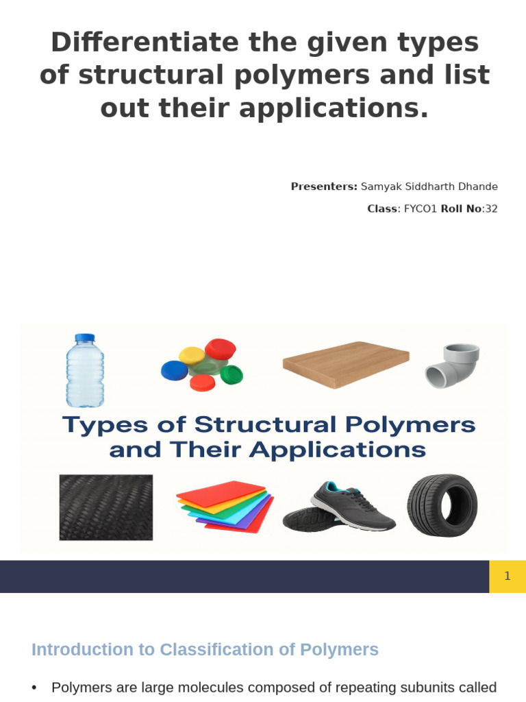 Classification of Polymers | PDF | Polymers | Copolymer
