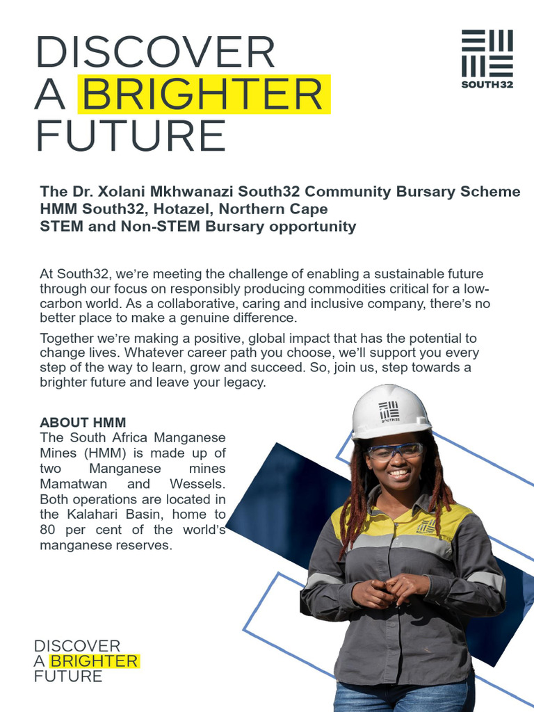 South32 2026 STEM Bursary Opportunities | PDF | Engineering | Science ...